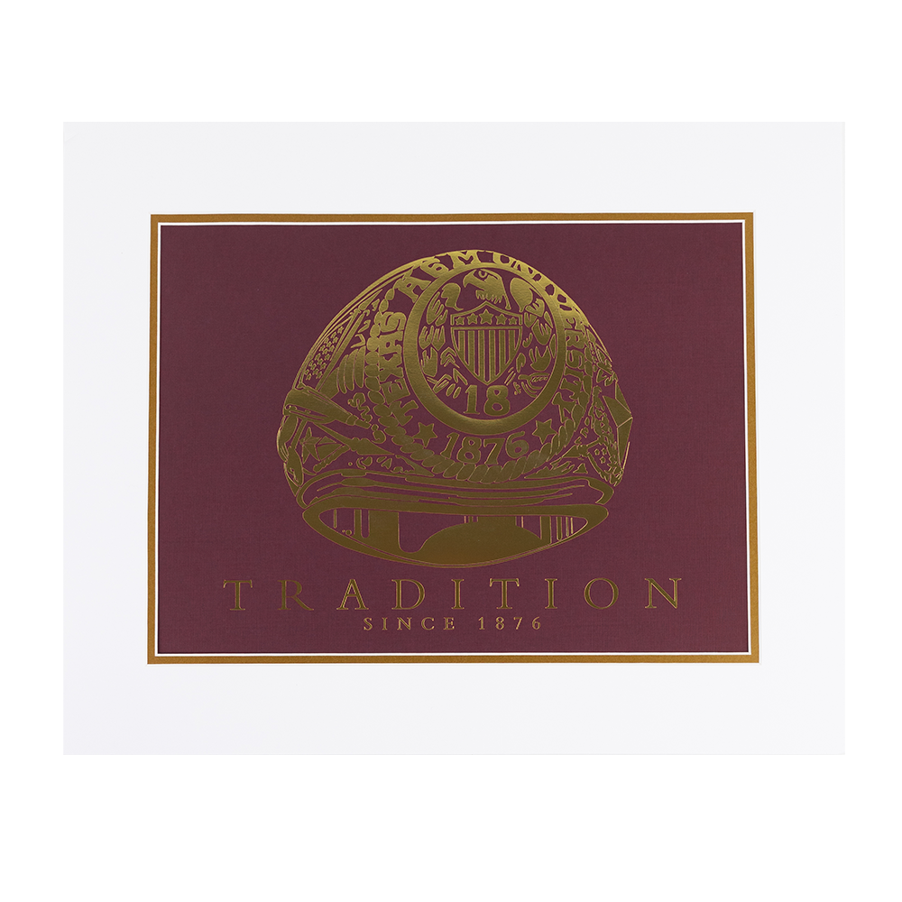 2018 Maroon Ring Print 12x18in