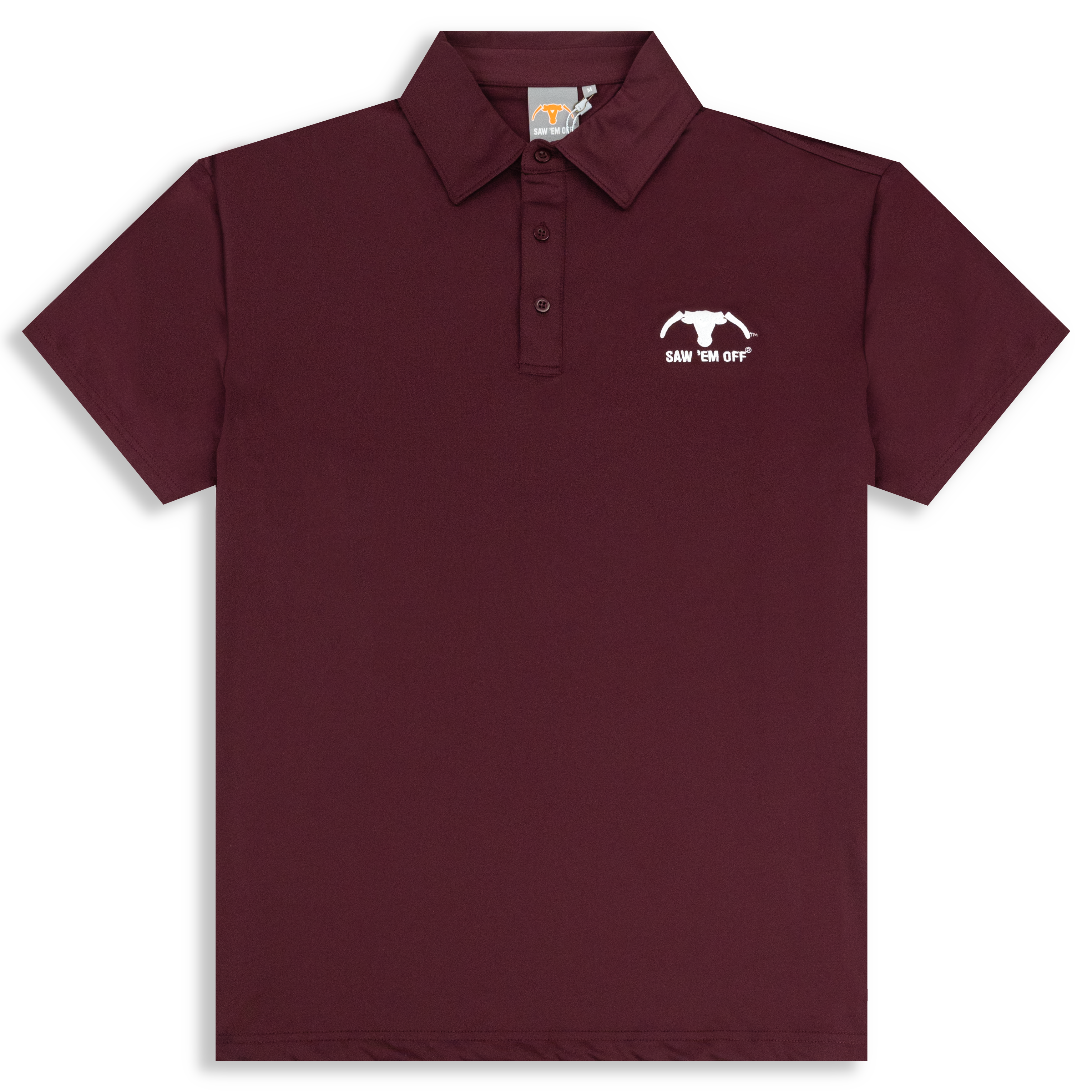 Saw 'Em Off Maroon Polo – Aggieland Outfitters