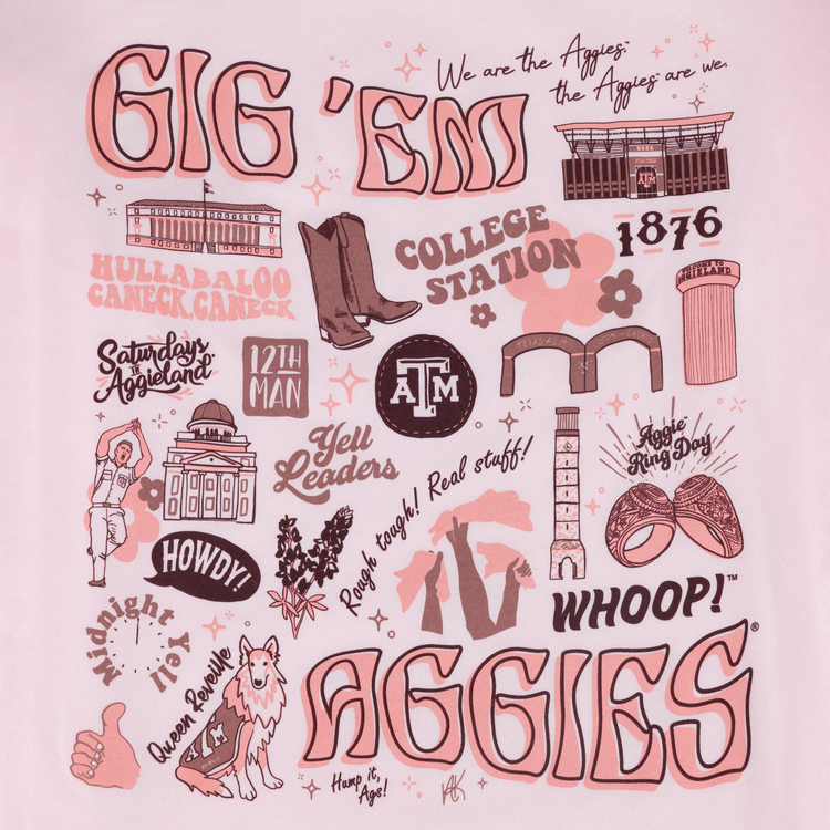 Gig 'Em Aggies Collage T-Shirt – Aggieland Outfitters