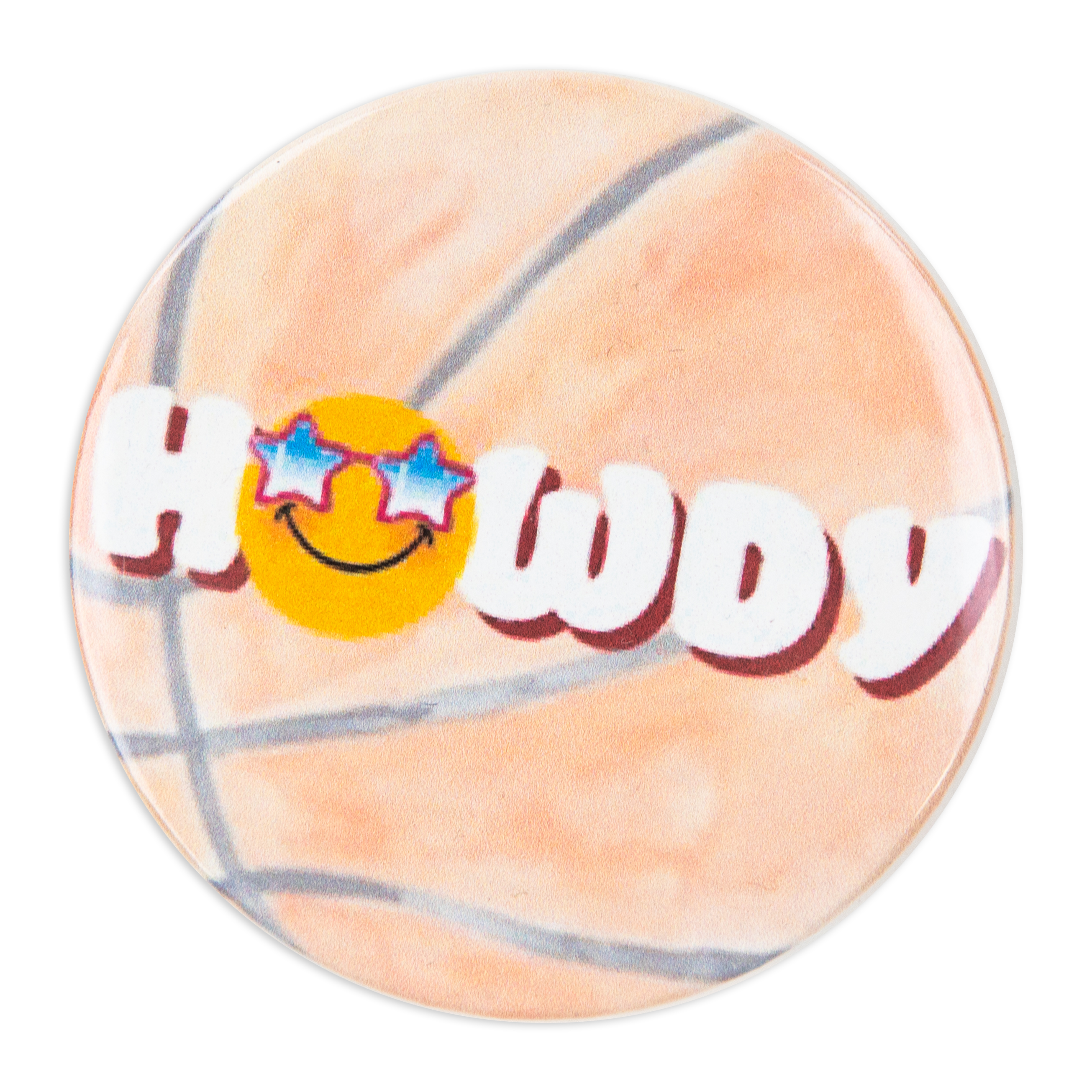 Howdy Smiley Basketball Button – Aggieland Outfitters