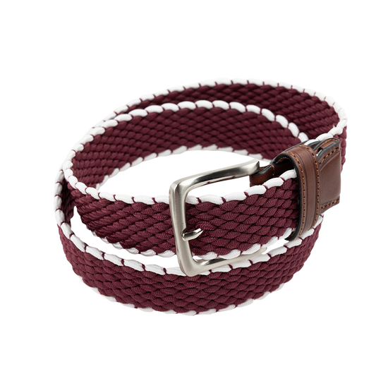 Maroon and White College Belt – Aggieland Outfitters
