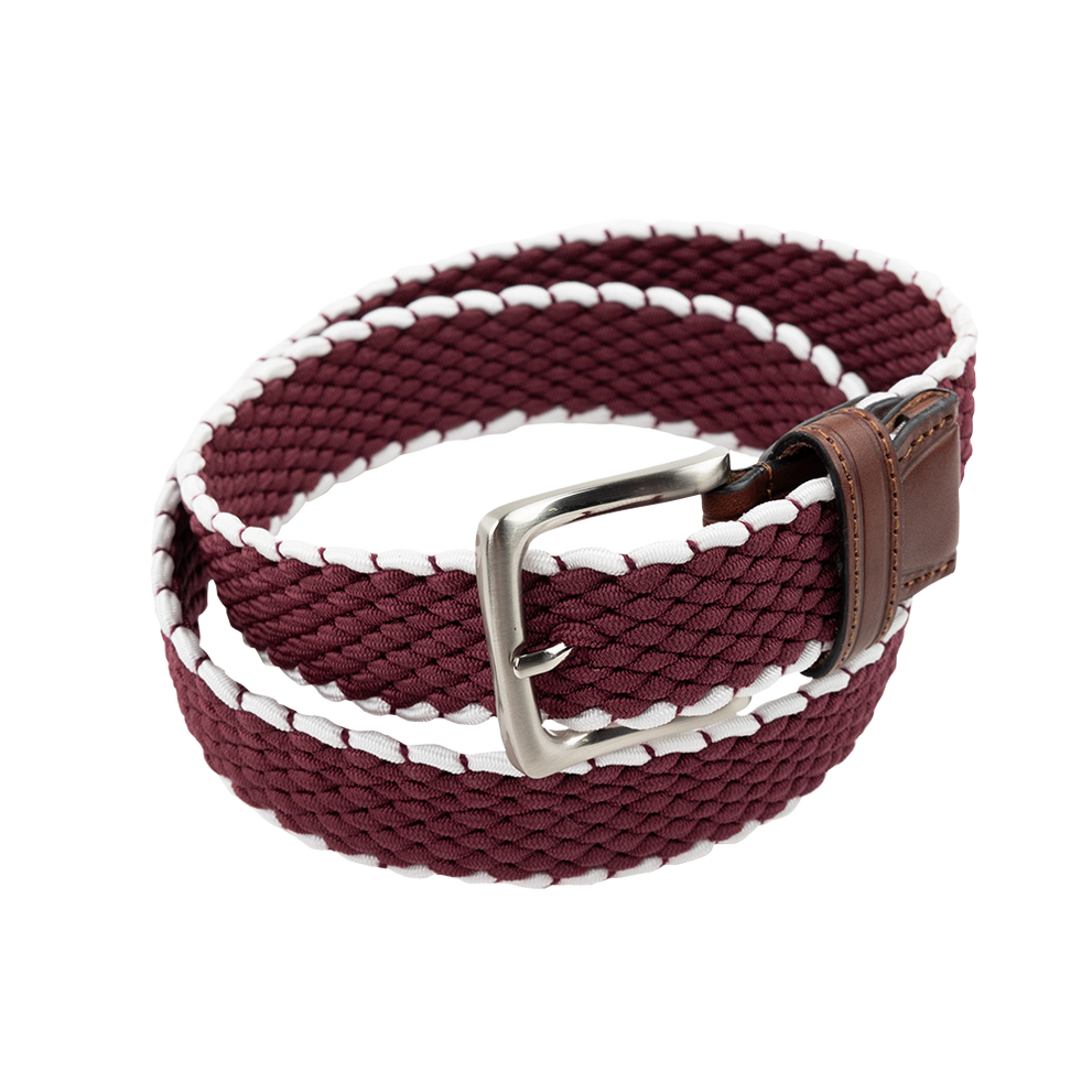 Maroon and White College Belt – Aggieland Outfitters