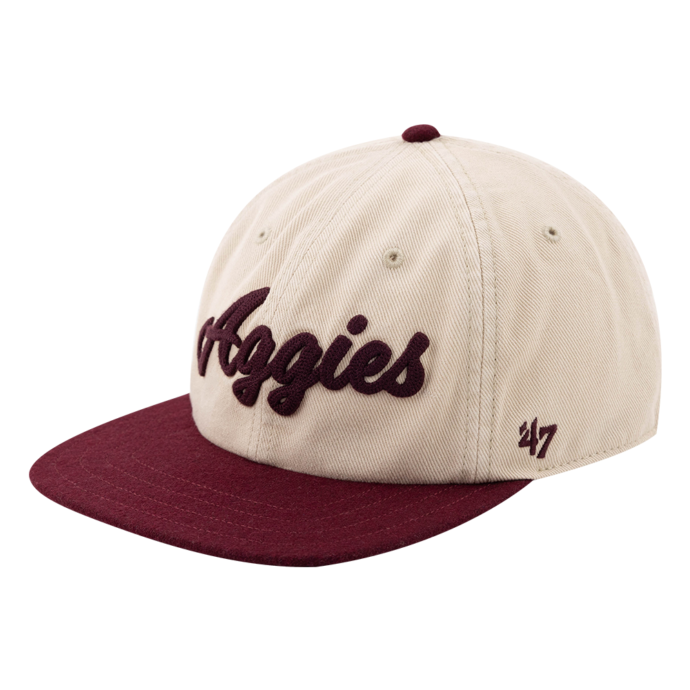 Aggies Script Fieldstone Captain Hat