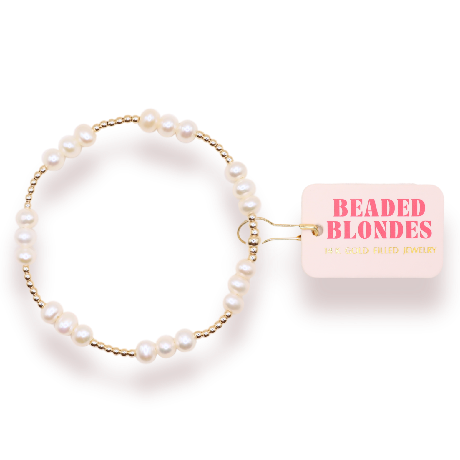 Beaded Blondes Gold ILY Coastal Pearl Bracelet – Aggieland Outfitters