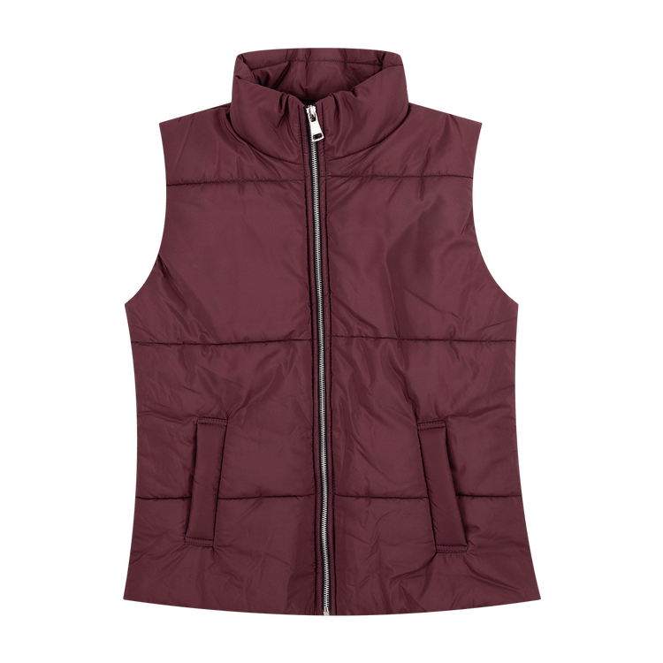 Collegiate Outfitters Maroon Winter Puffer Long Vest