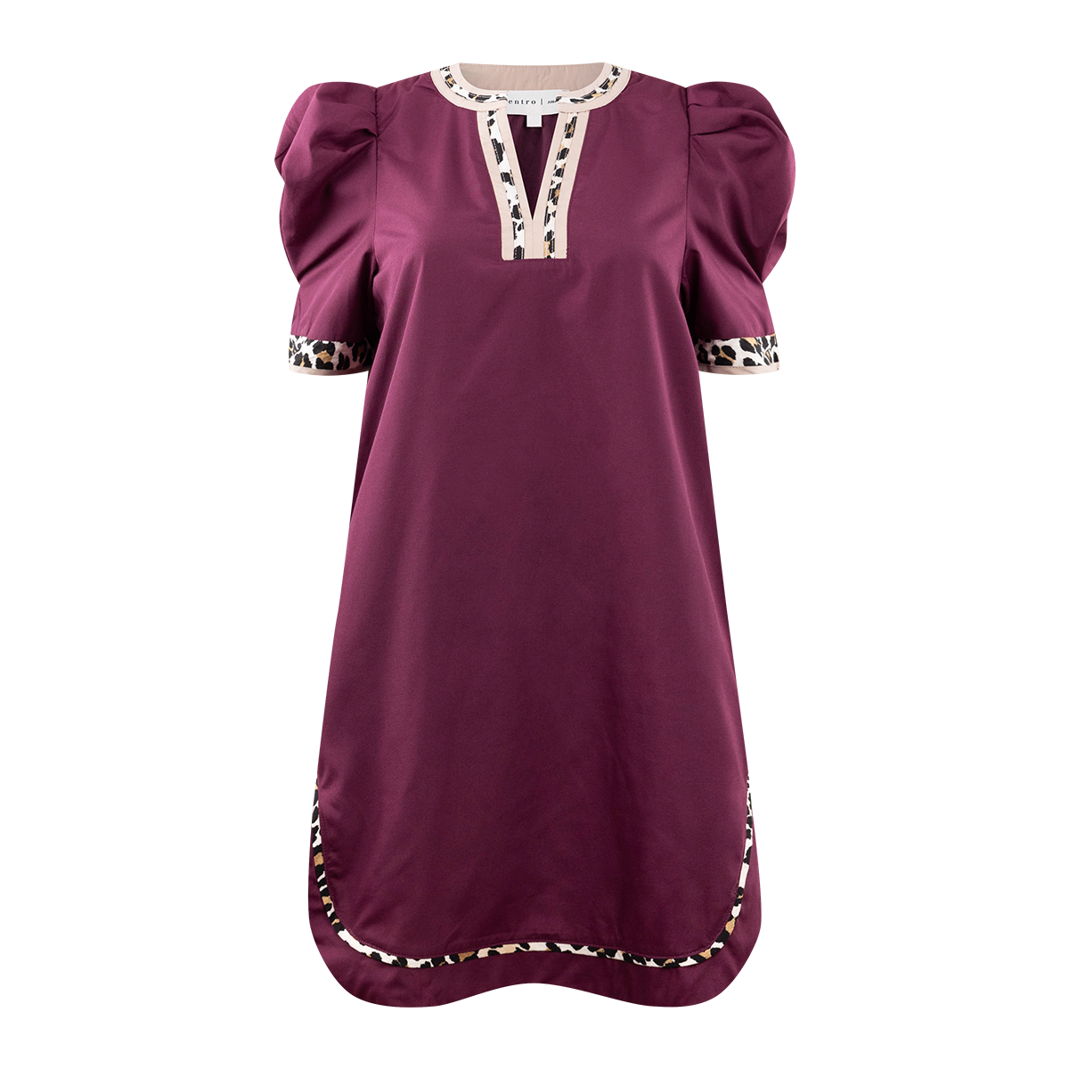 ENTRO Leopard Trim Puff Sleeve Dress – Aggieland Outfitters