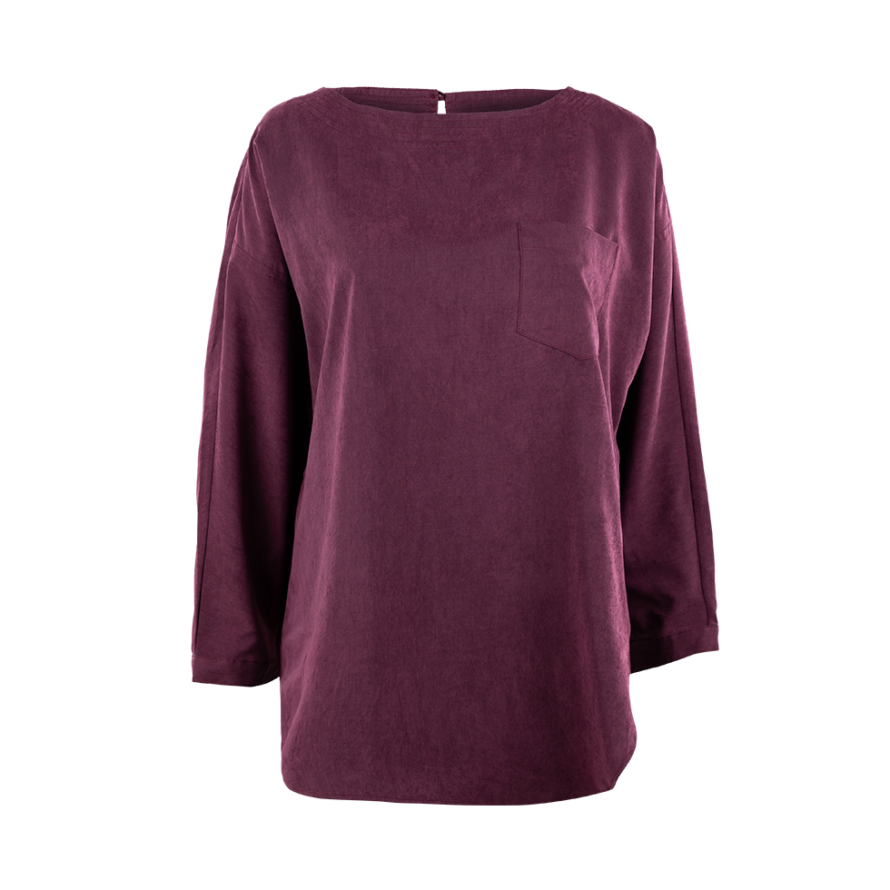 Maroon 3/4 Sleeve Blouse