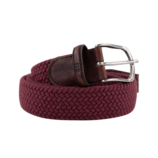 Maroon Miguel Bellido Braided Belt