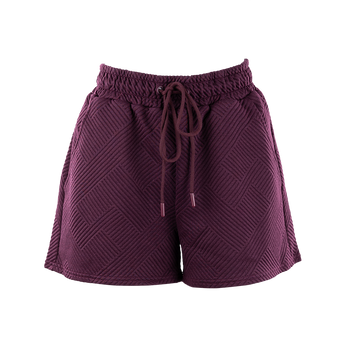 Maroon Textured Soft Shorts