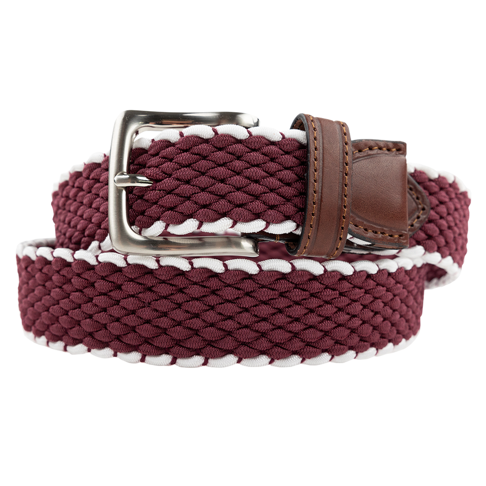 Maroon and White College Belt – Aggieland Outfitters