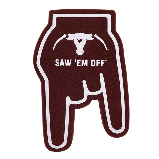 Saw 'Em Off Foam Horns Down