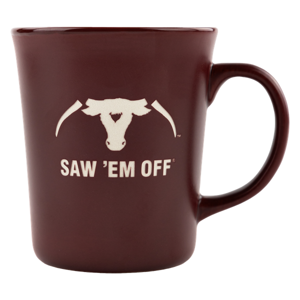 Saw 'Em Off Maroon Mug 13oz