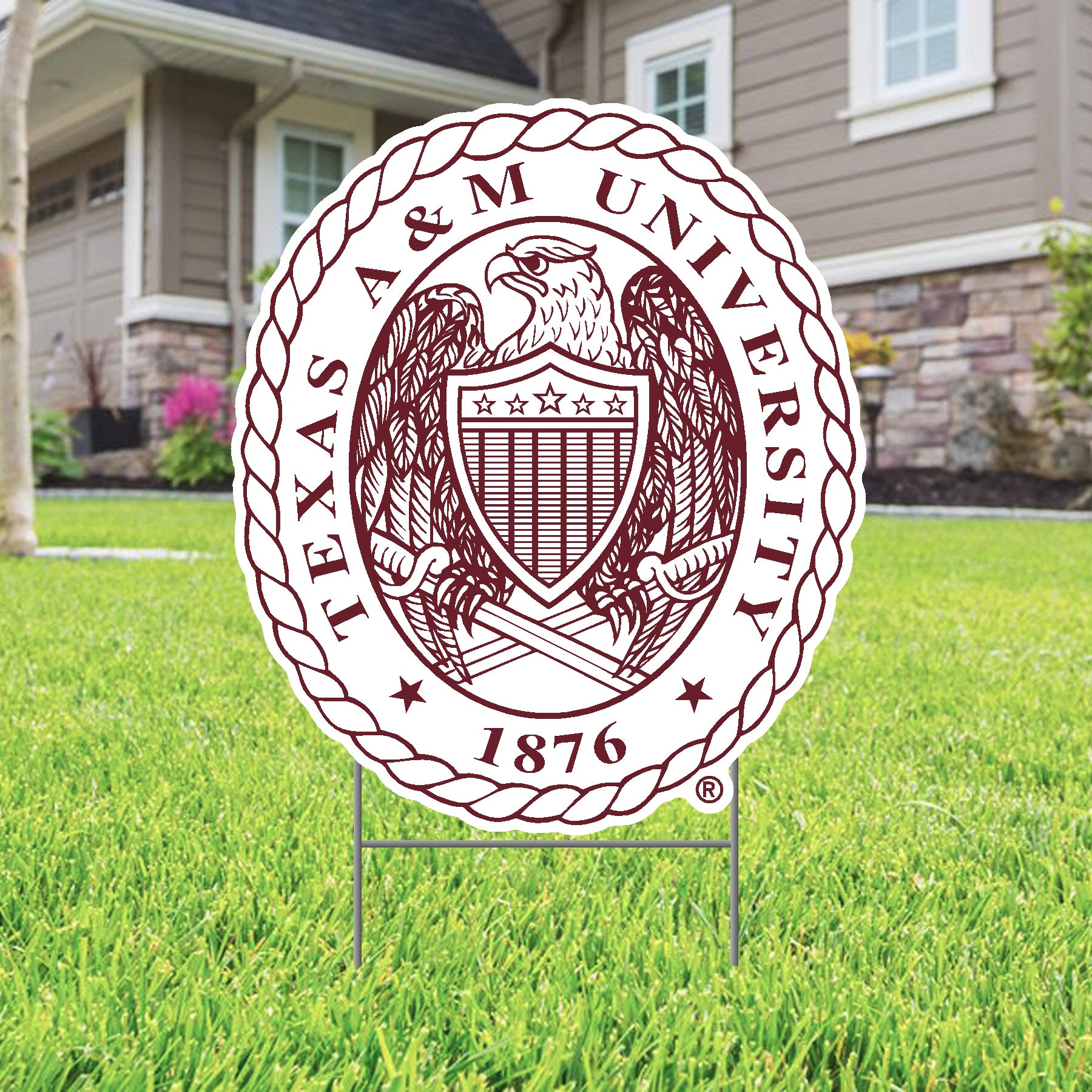 Dropship Item: Texas A&M Ring Crest Yard Sign