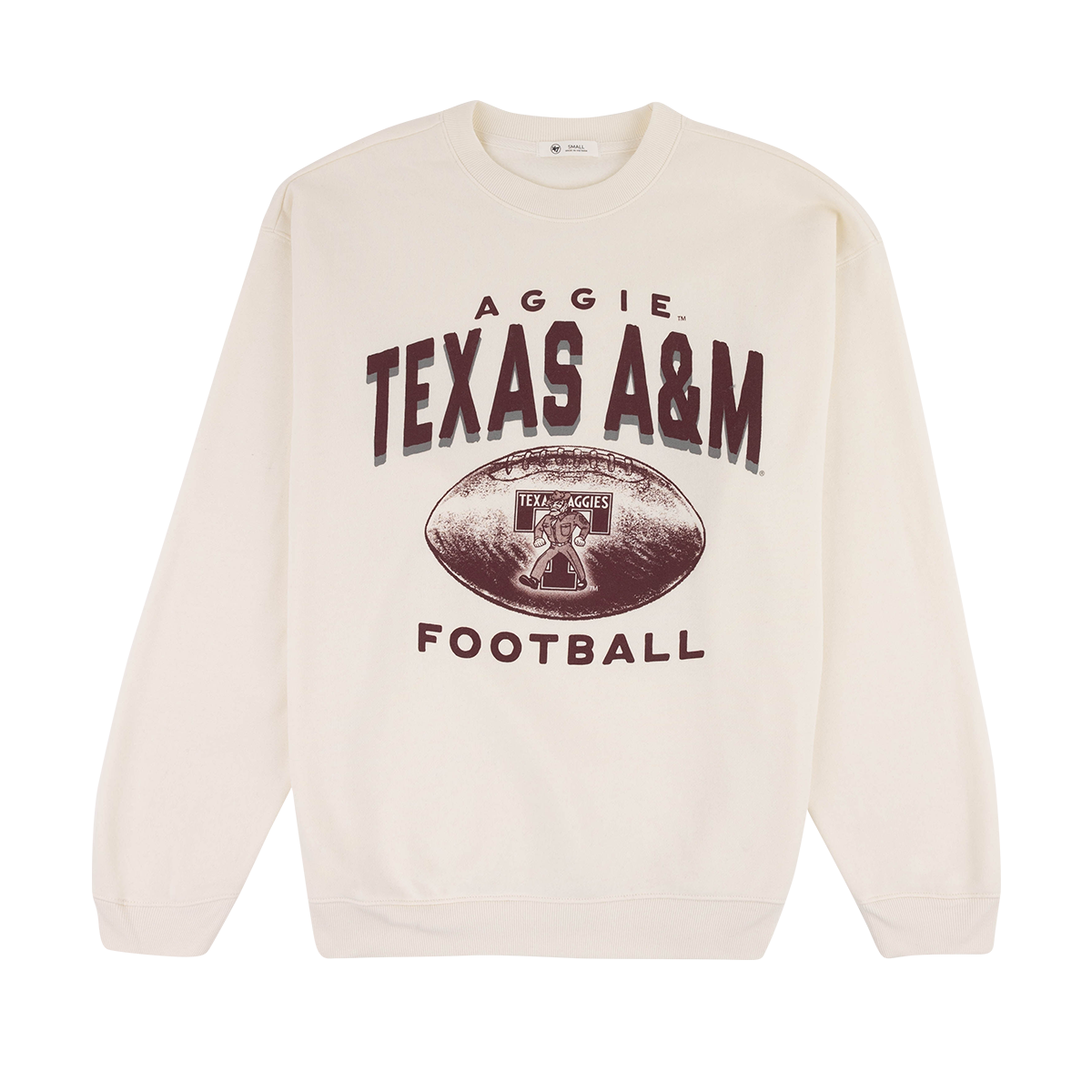 Texas A&M 47 Brand Vintage Arch Cloud Oversized Crew