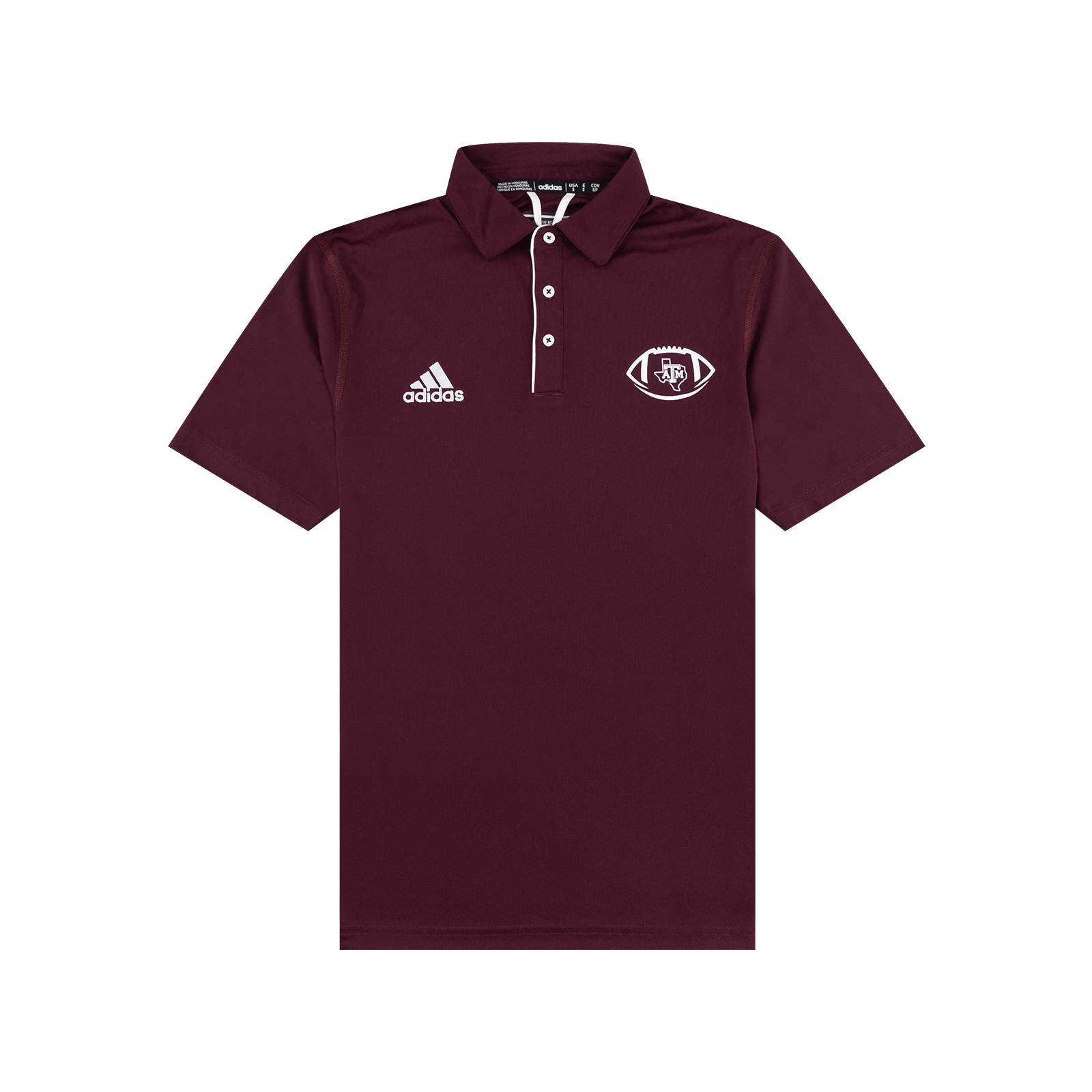 Texas A&M Adidas Football Strategy Polo