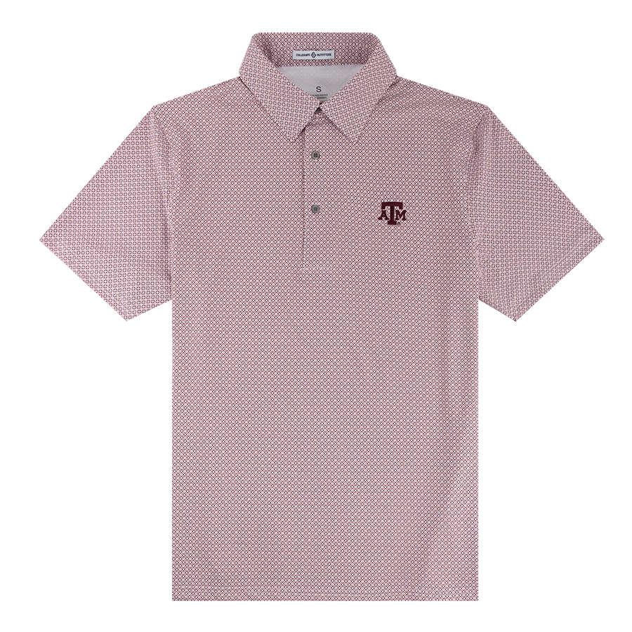 Texas A&M Collegiate Outfitters Diamond Pattern Polo