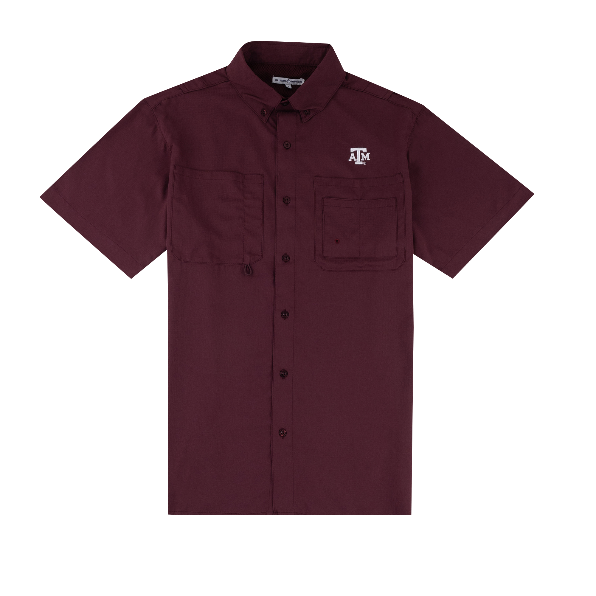 Texas A&M Collegiate Outfitters Maroon Button Down Fishing Shirt