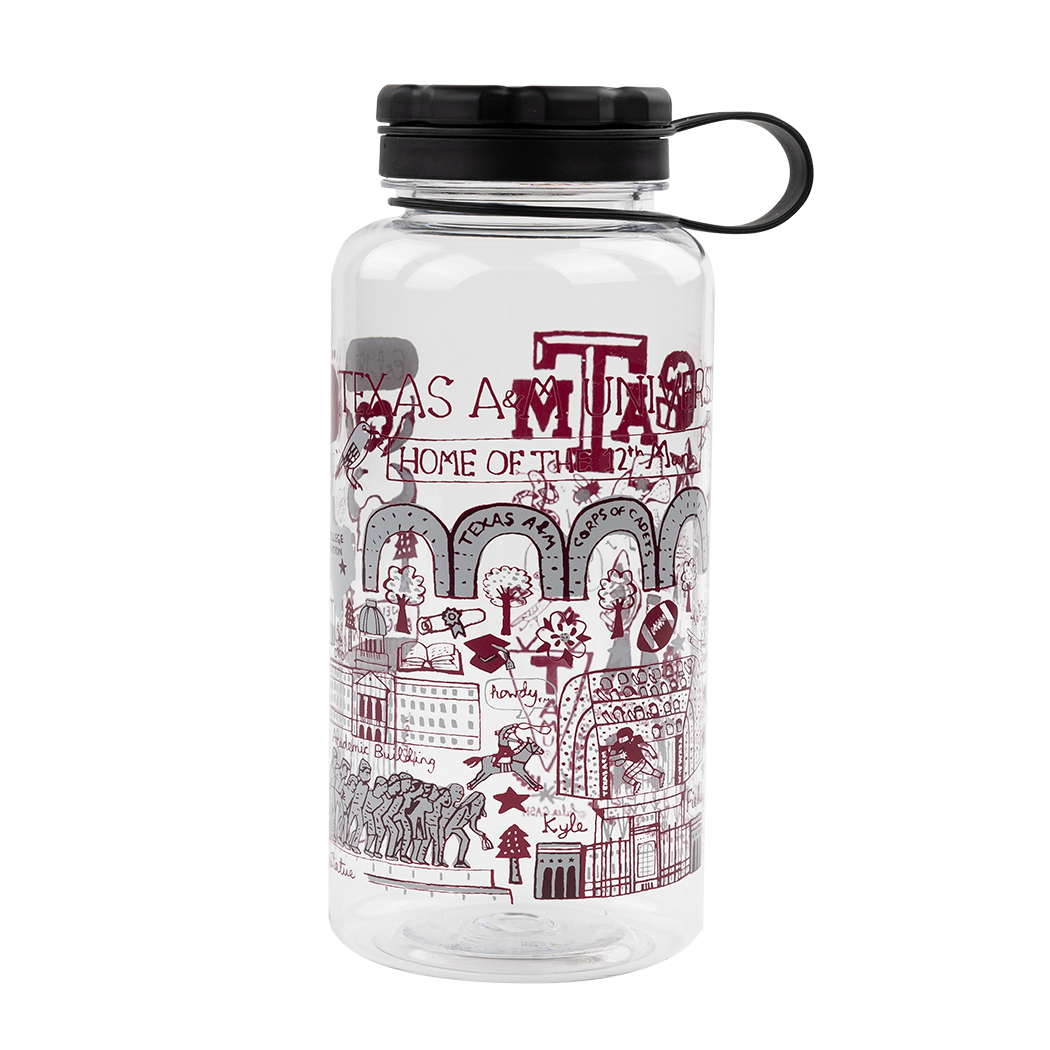 Texas A&M Julia Gash Water Bottle 34oz