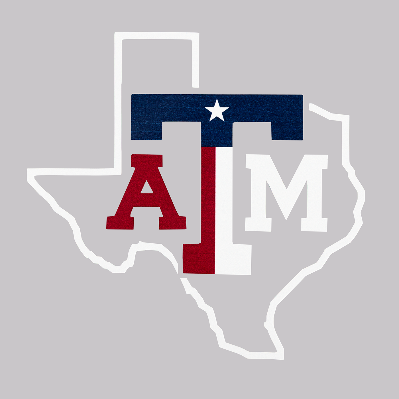 Texas A&M Lone Star Texas Flag Car Decal
