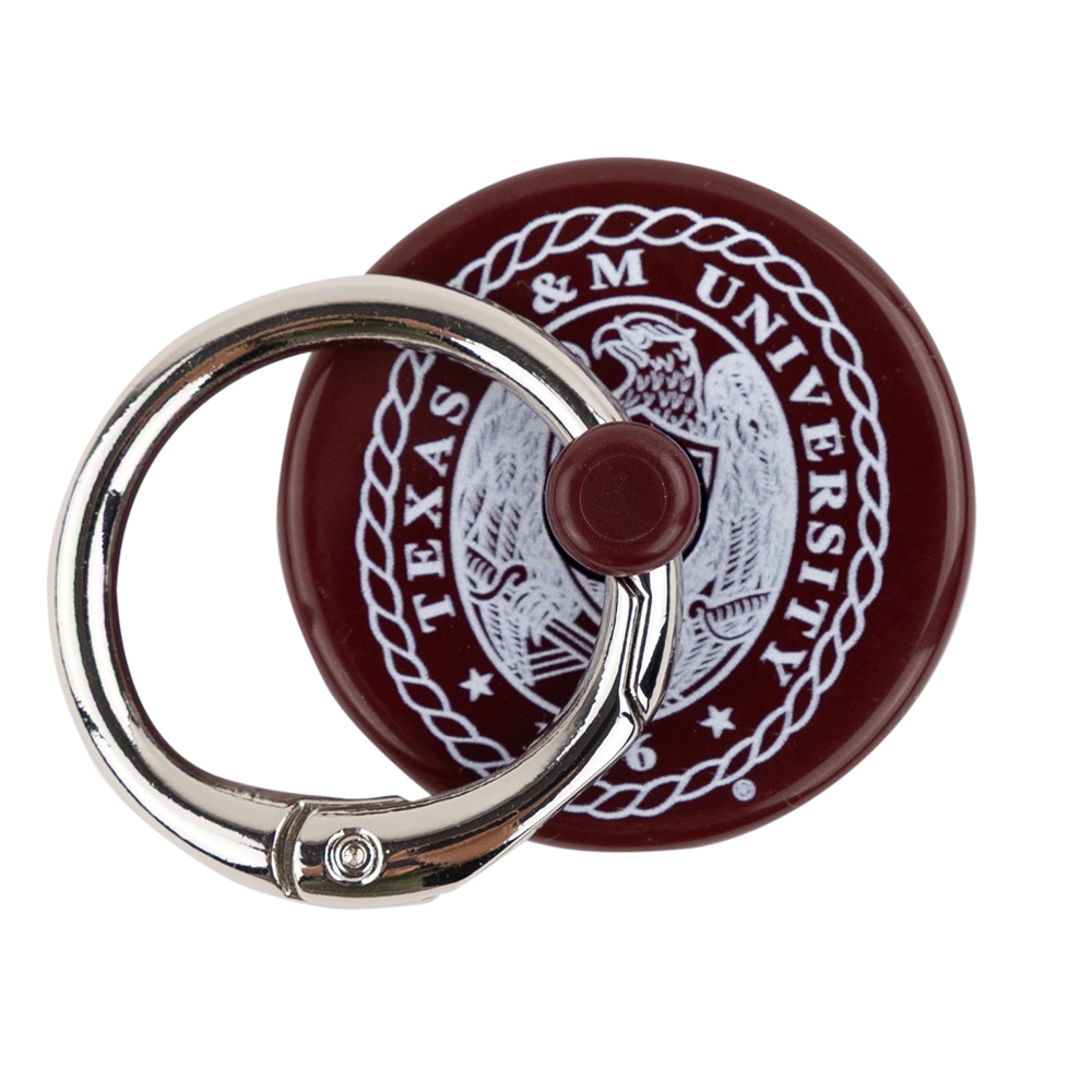 Texas A&M Maroon Ring Crest Lion Latch