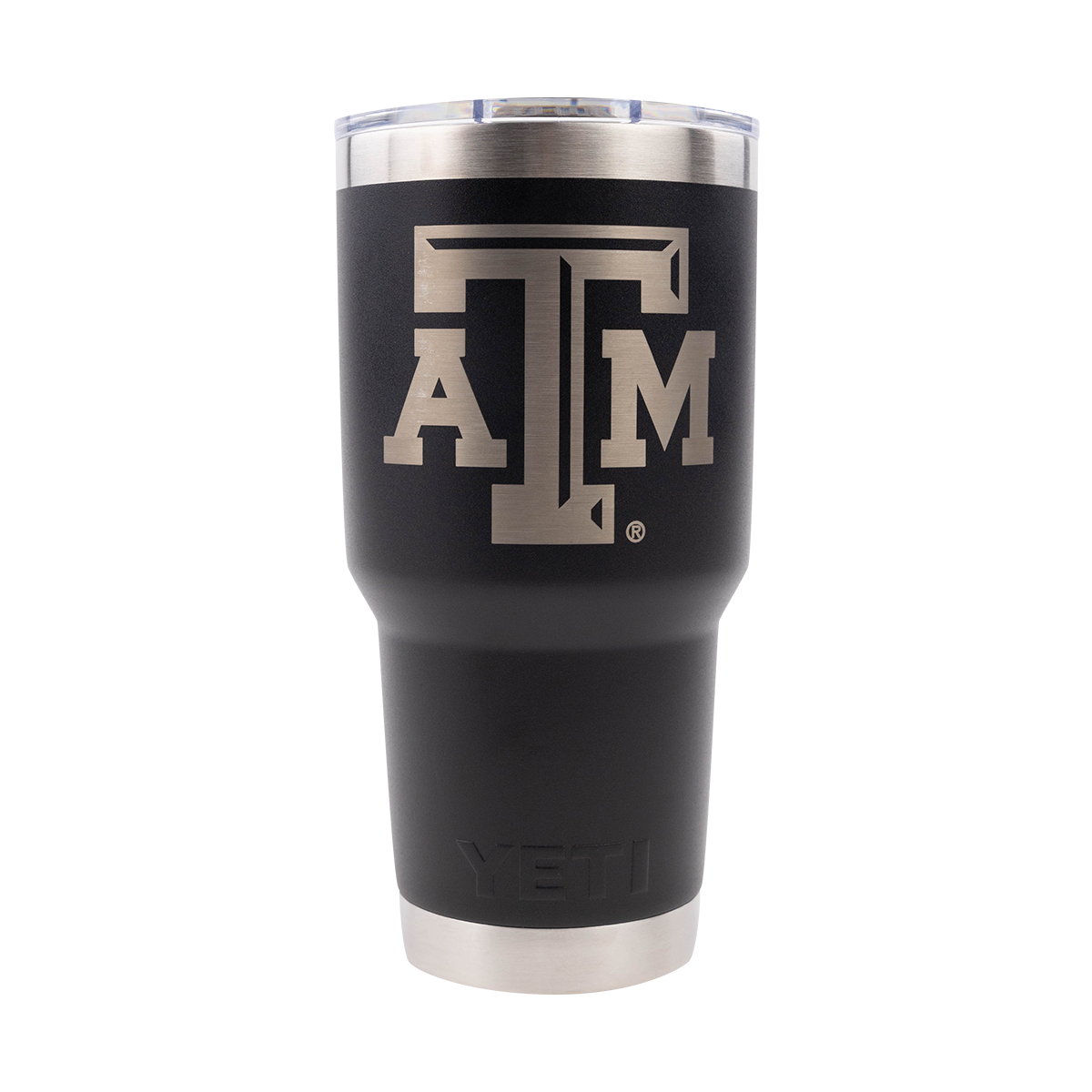 Texas A&M Yeti Black & Silver Tumbler 30Oz
