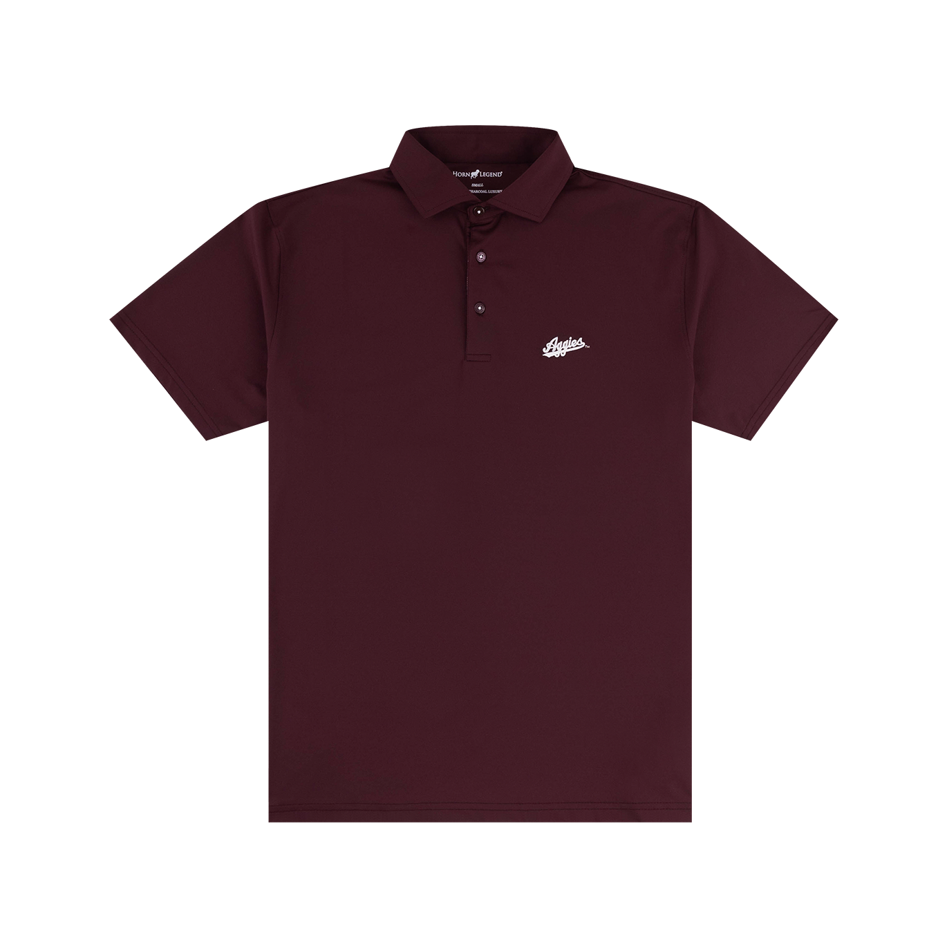 Texas Aggies Horn Legend Script Solid Polo