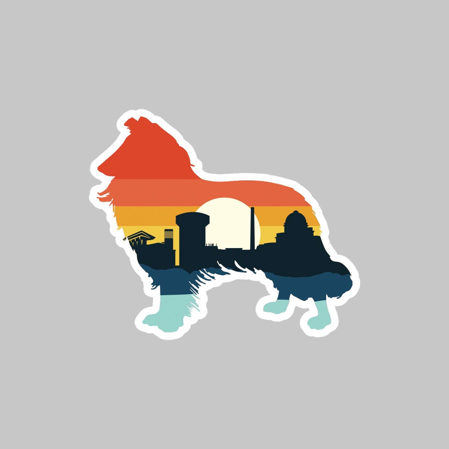 Texas A&M Reveille Sunrise Skyline Dizzler Sticker