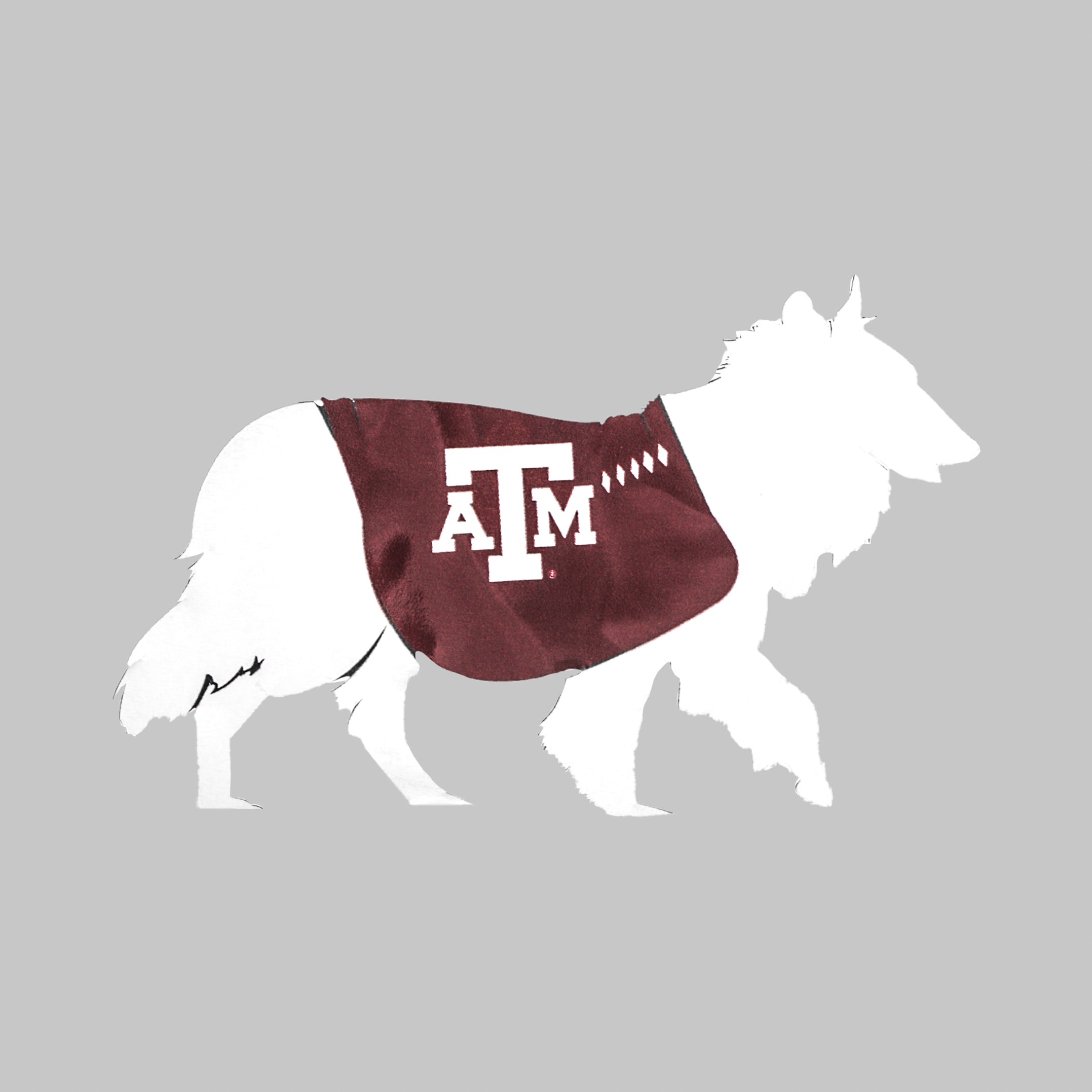 Texas A&M Reveille Silhouette Car Decal