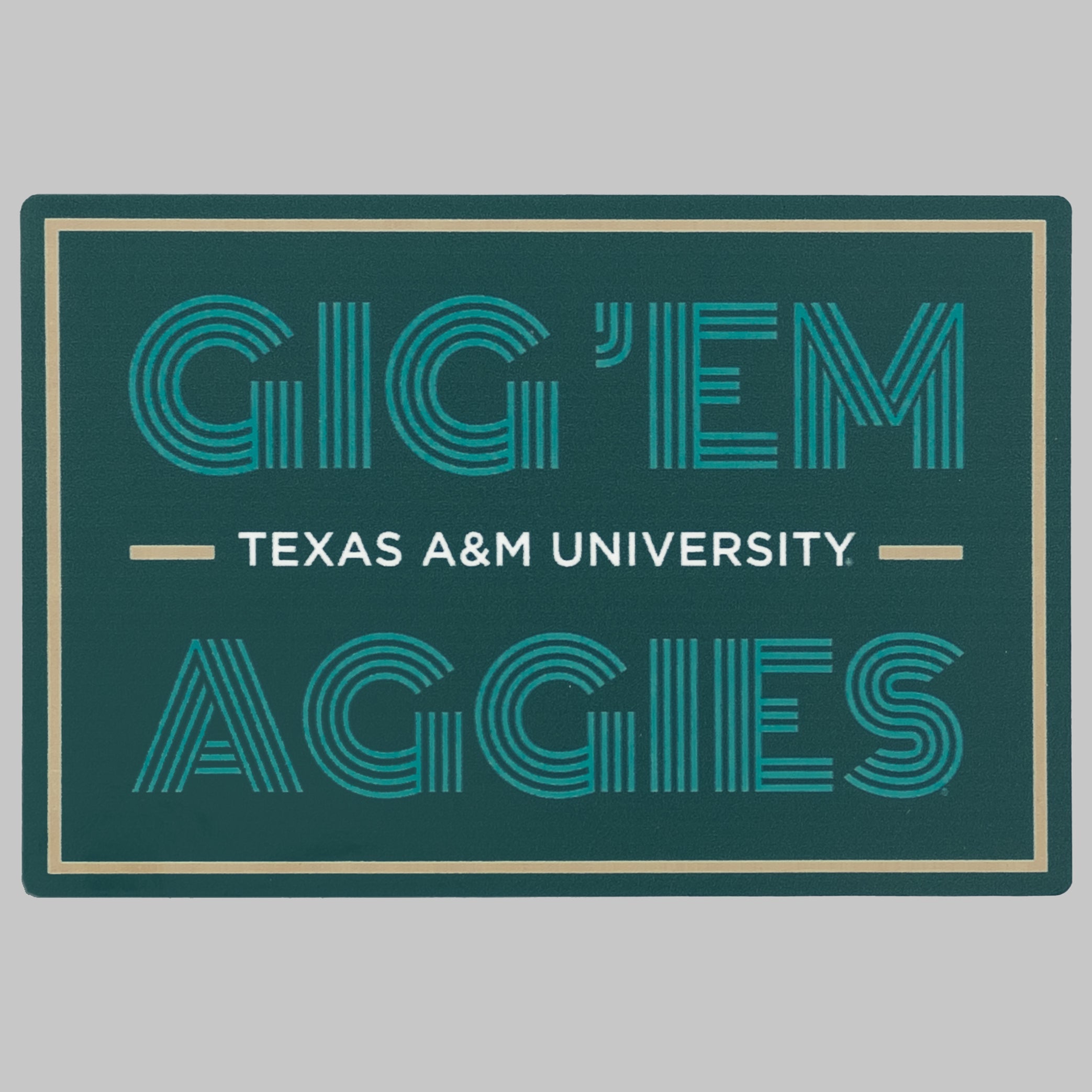 Gig 'Em Ags Box Dizzler Sticker