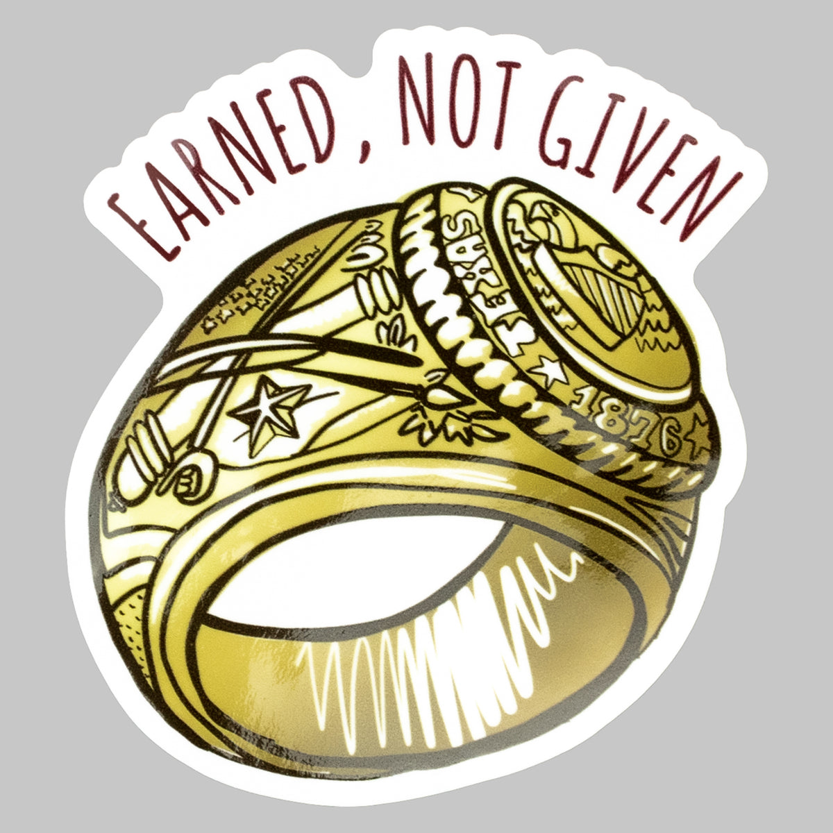 Earned Not Given Ring Dizzler Sticker – Aggieland Outfitters