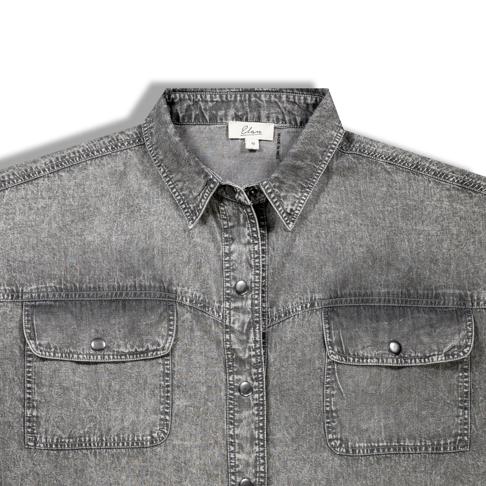 Button Down Acid Wash Top – Aggieland Outfitters